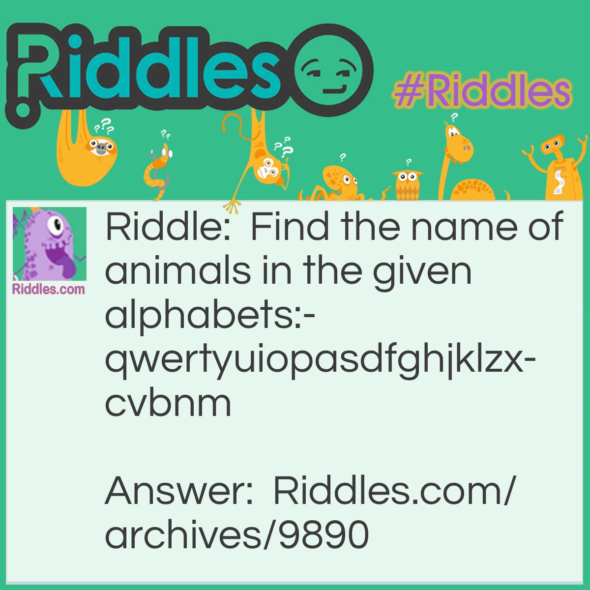 Find The Animal Name | Riddles.com