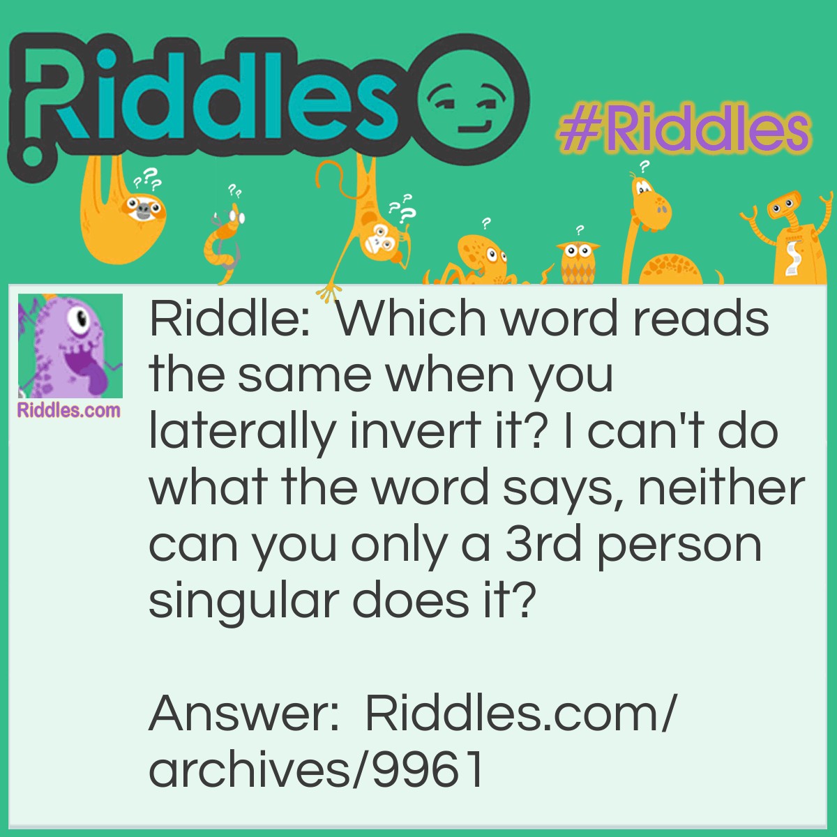 Lateral Inversion Riddles