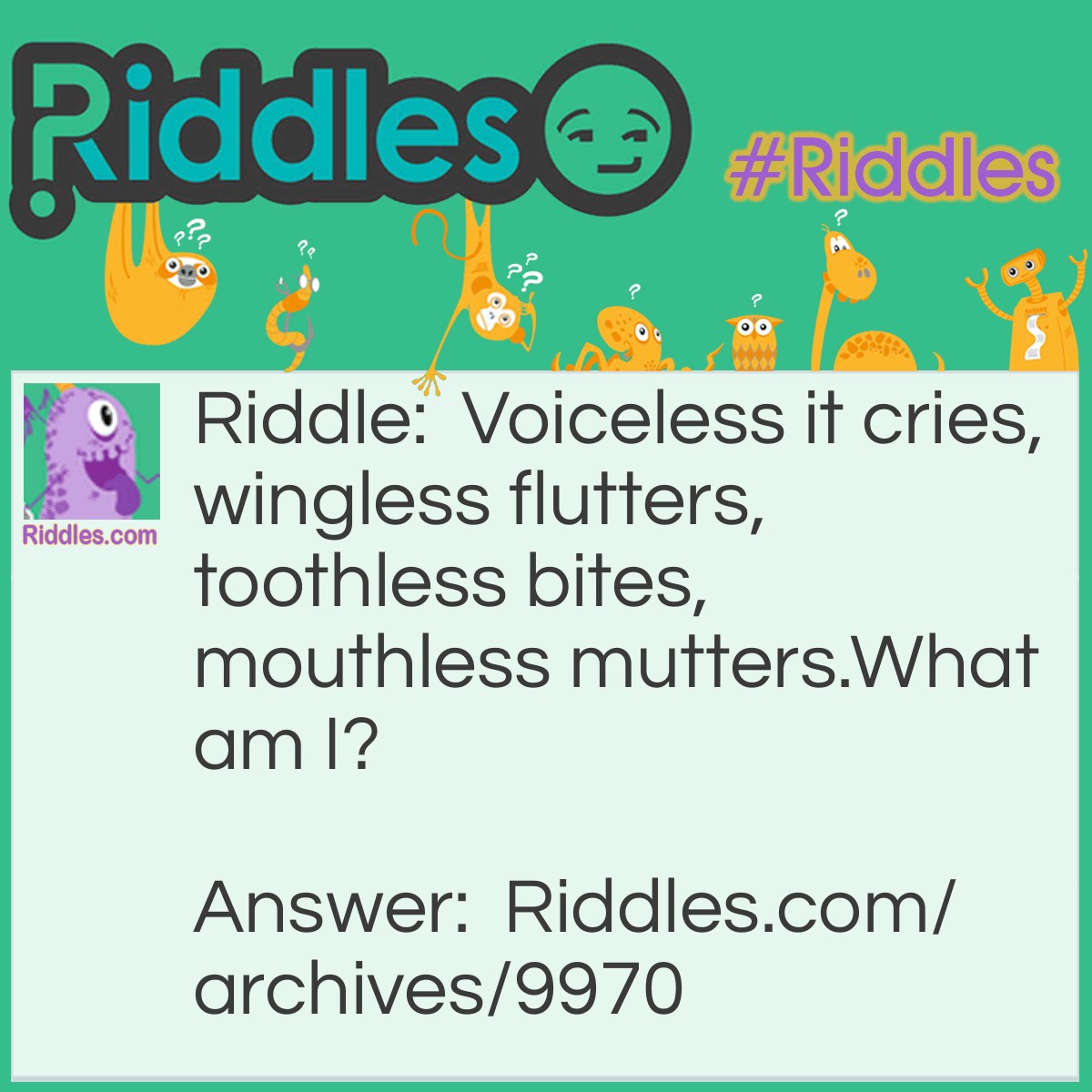 Voiceless It Cries Wingless Flutters